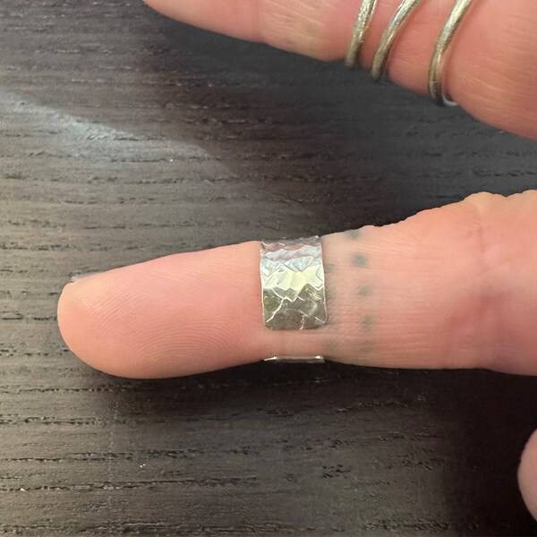 Textured Knuckle Ring,wide Band Knuckle Rings,sterling Knuckle Rings ...
