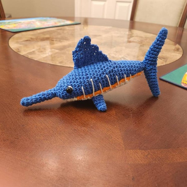 PATTERN: Monty the Marlin Pattern Amigurumi Marlin Pattern Crocheted ...