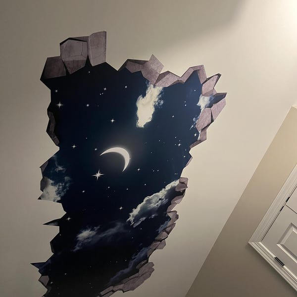 Night Sky 3D Effect Ceiling - 3d Wallpaper - 3d Wall Decals - 3d ...