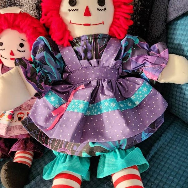 Raggedy Ann Doll Clothes for Rag Doll Outfit for 10 To12 Inch Rag Dolls ...