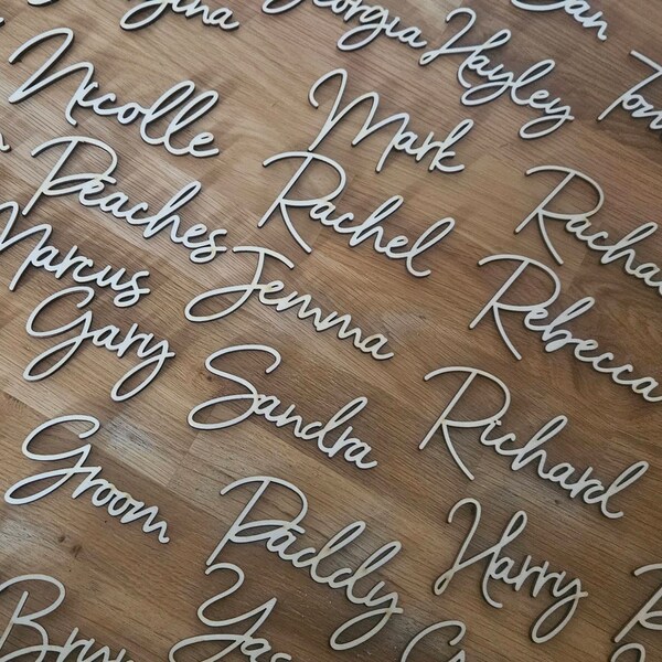 Personalised Place Names | Wooden Place Names | Unique Wedding Favours ...