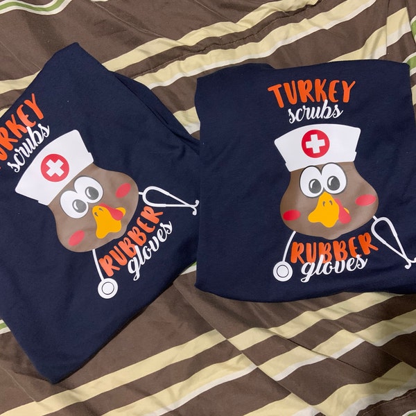 Turkey Scrubs, Rubber Gloves, SVG Files for Cricut, Nurse Svg, Turkey ...