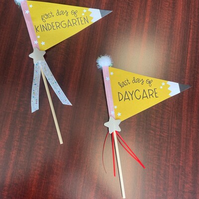 First & Last Day of School Flags Last Day of School Flag Preschool 6th ...