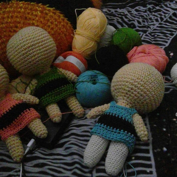 Amigurumi Crochet Human Body Base Patterns - 6" Chibi, 9" and 12 ...