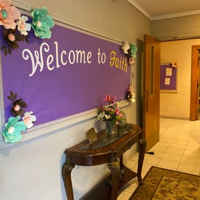 Welcome to Our Church Bulletin Board Set for Church Sanctuary, Sunday ...