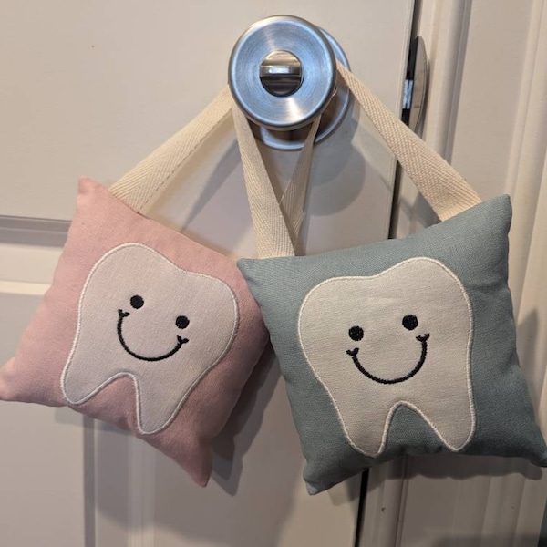 Personalized Tooth Fairy Pillow, Linen Tooth Pillow, Tooth Fairy Door ...