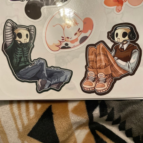 Aesthetic Skeleton Waterproof Stickers! - Etsy