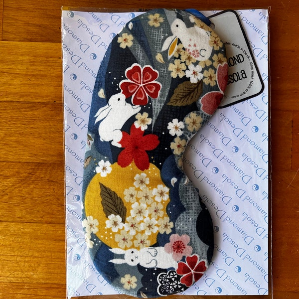 Eye Sleep Mask Rabbit Moon Bunny Soft Cotton Travel Light Blocking Self ...