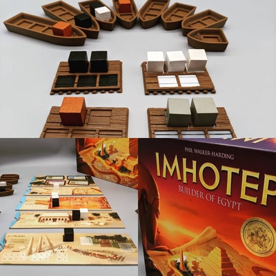 Imhotep Boats and Sleds Upgrade Raft Token Boardgame Board Game Custom ...