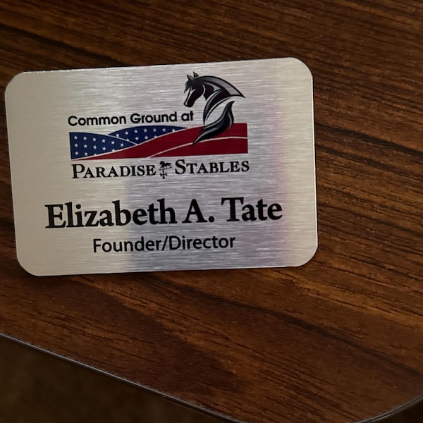 Custom Metal Name Tags - Personalized Magnetic Name Badges With Logo ...