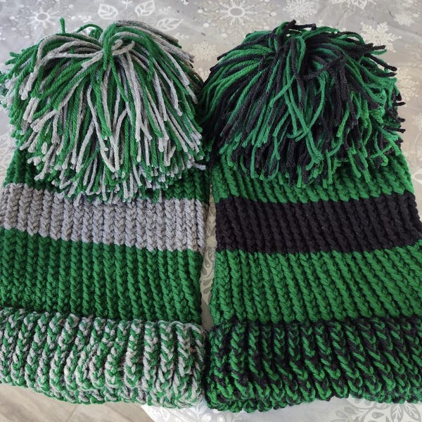 Hot Pink and Orange Stocking Hat Santa Hat Made to Order Hat Slouchy ...