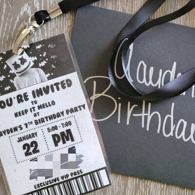 DJ Marshmello Green Invitation - Etsy