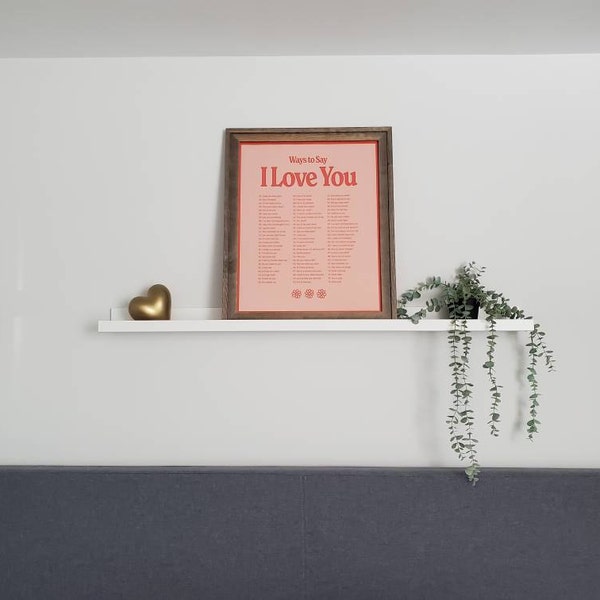 I Love You Wall Print, Digital Download Print, Cute Prints, Retro Wall ...