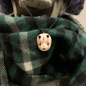 Handmade Ceramic Moth Sweater Chain Pendant, Hand Painted Sweater Chain ...