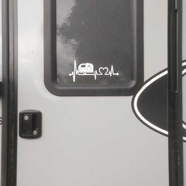 Camper Travel Trailer Heartbeat Lifeline Decal Sticker F1026 - Etsy