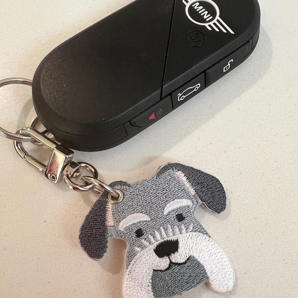 1+1 Dog Keychain, Cat Keychain, Embroidered Keychain, Cute Keychain ...