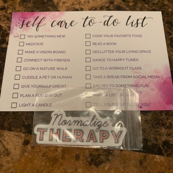 Normalize Therapy Sticker on Waterproof Vinyl | 3" X 1.06" | Mental ...