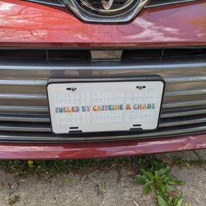 Wildflower License Plate, Minimal Floral License Plate, Boho License ...