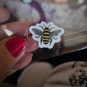 Mini Bee Sticker, Bumblebee Tiny Sticker, Transparent Mini Sticker ...