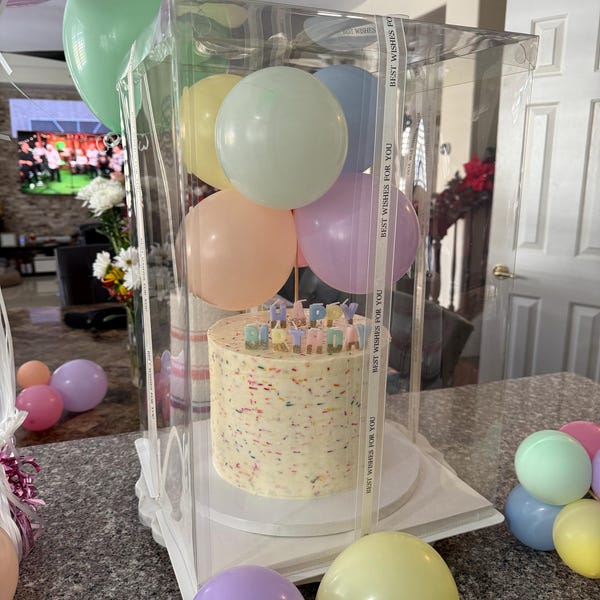 5 Cake and Cupcakes Combo Bento Boxes With Clear Lid and Cupcake Holes ...