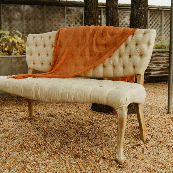 Cheesecloth Runner Light Peach or Color Choice 34" Table Runner ...