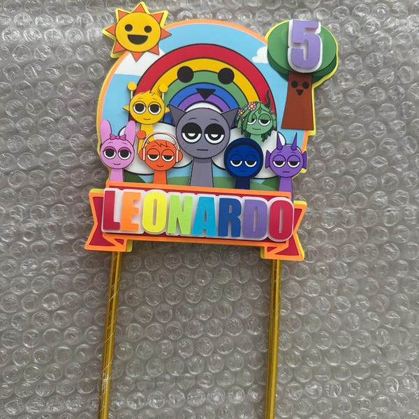 Sprunki Cake Topper | Sprunki Birthday Decoration | Sprunki Party ...