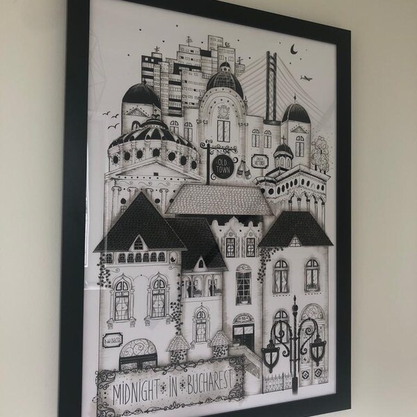 MAGIC LITTLE HOUSE Illustration / Drawing / Print / Poster / Fine Art ...