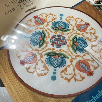 Stick & Stitch Embroidery Pattern, Spring Motifs, Folk Art, Stitched ...