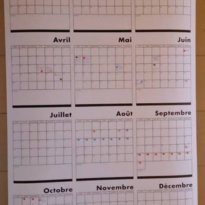 Perpetual Birthday Calendar, Wall Planner Botanical Leaves Green ...