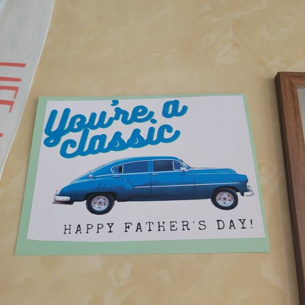 Happy Father's Day Car Printable Card | Fathers Day Card | Instant ...