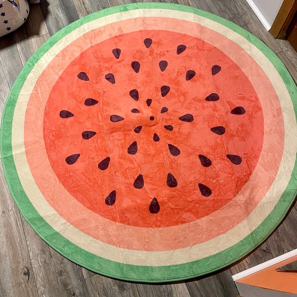 Watermelon Rug - Playroom Decor - Play Mat Rug - Etsy