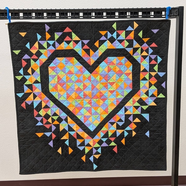 PDF MINI Exploding Heart Quilt Pattern Digital Download by Slice of Pi ...