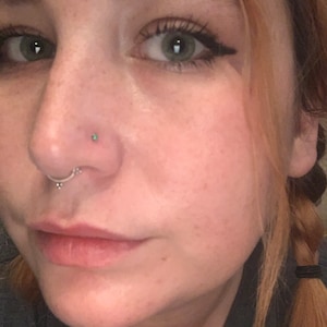 Small, 2mm Green Nose Stud, Sterling Silver Emerald Green Nose Ring ...