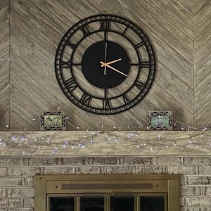 Unique Latin Numeral Compass Metal Wall Clock, Extra Large Modern ...