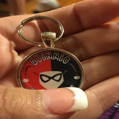 Pet ID Tag Harley Quinn inspired Dog Tag, Cat Tag, Pet Tag - Etsy