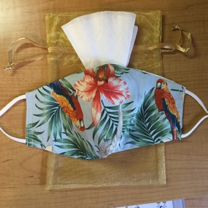 Hawaiian Mask-tropical Face Covering-hibiscus Mask-tropical Mask ...
