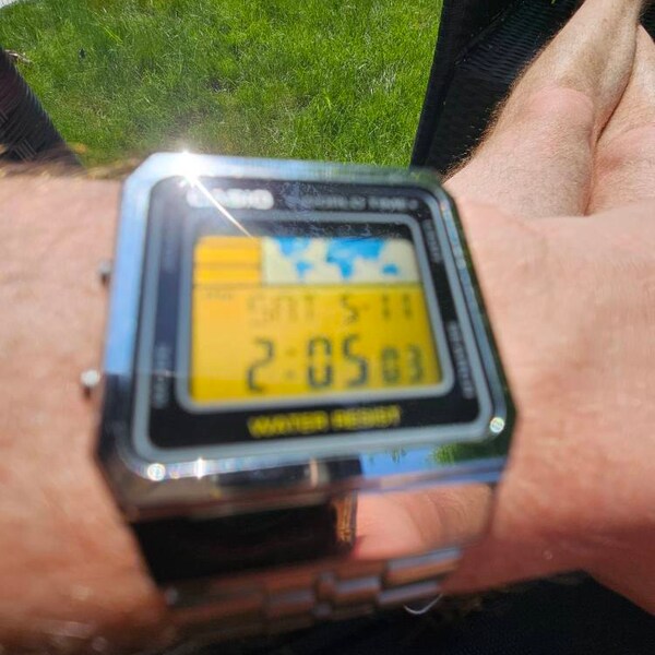 Casio Watch Modified Custom Casio Mod Vintage Casio Liquid Purple ...