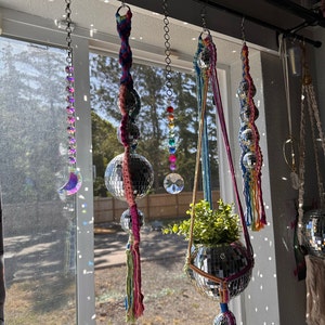 Disco Fringe Ball Macrame Disco Hanger Fringe Ball disco Ball Disco ...