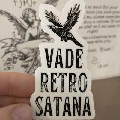 Vade Retro Satana St. Benedict's Raven Sticker Get - Etsy