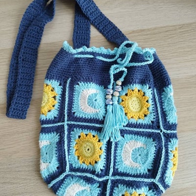 Sun and Moon Tote Bag Crochet PDF PATTERN Intermediate - Etsy
