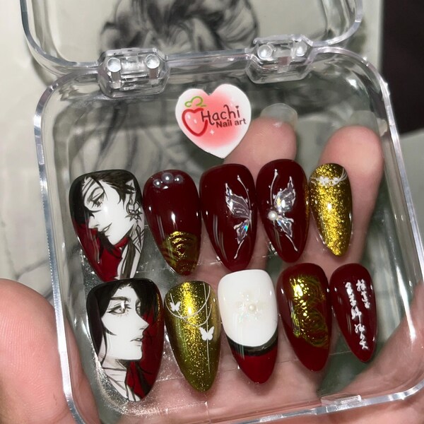 Alien Stage Press on Nails | Ivantill | Handmade Nails | Gel Nails - Etsy