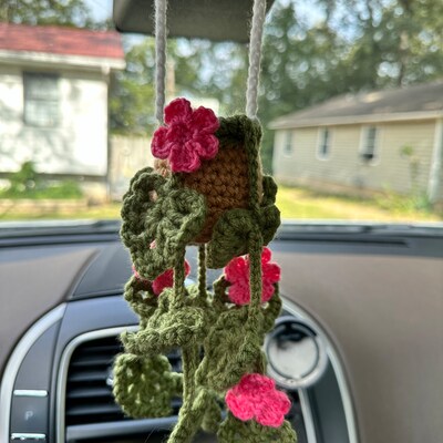 5in1 PDF File Car Hangers Crochet Pattern, Crochet Succulent Pot ...