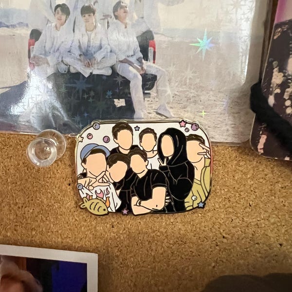 BTS OT7 Mic Drop Enamel Pin Pearl Hard Enamel PROOF Love Yourself - Etsy