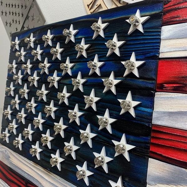 Choose Size and Qty - .25" to 2.875" - Mini Wood Stars Laser Cut Flag ...