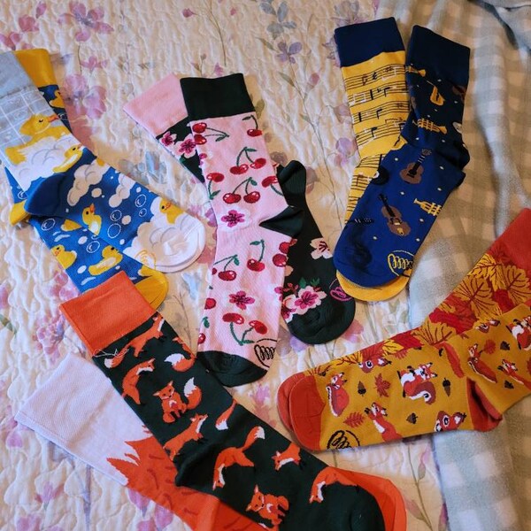 Music Socks From MANY MORNINGS, Women's Socks, Men's Socks, Mismatched ...