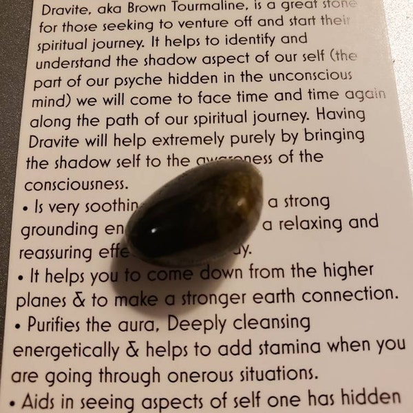 Dravite Tourmaline Stone (0.3" - 1") Dravite Stone - Tumbled Dravite ...