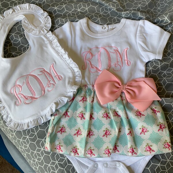 Personalized Baby Dress Baby Girl Coming Home Outfit Newborn Custom ...