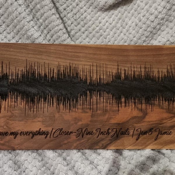 Soundwave Art, Extra Large Wall Art, Voice Recording Gift on Wood - Etsy