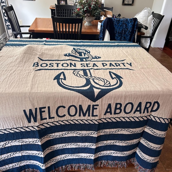 Personalized Boat Blanket Boat Gift Boat Blanket Nautical Boat Captain ...