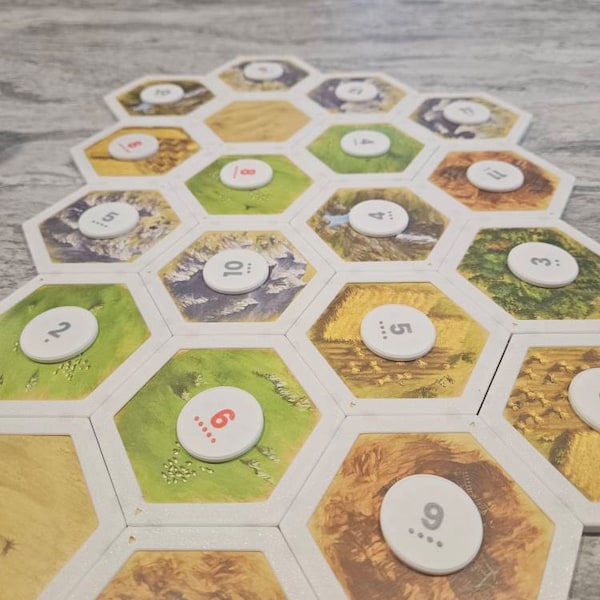 Magnetic Sea Port Hex Tiles for Settlers of Catan | Magnetized, Snappy ...